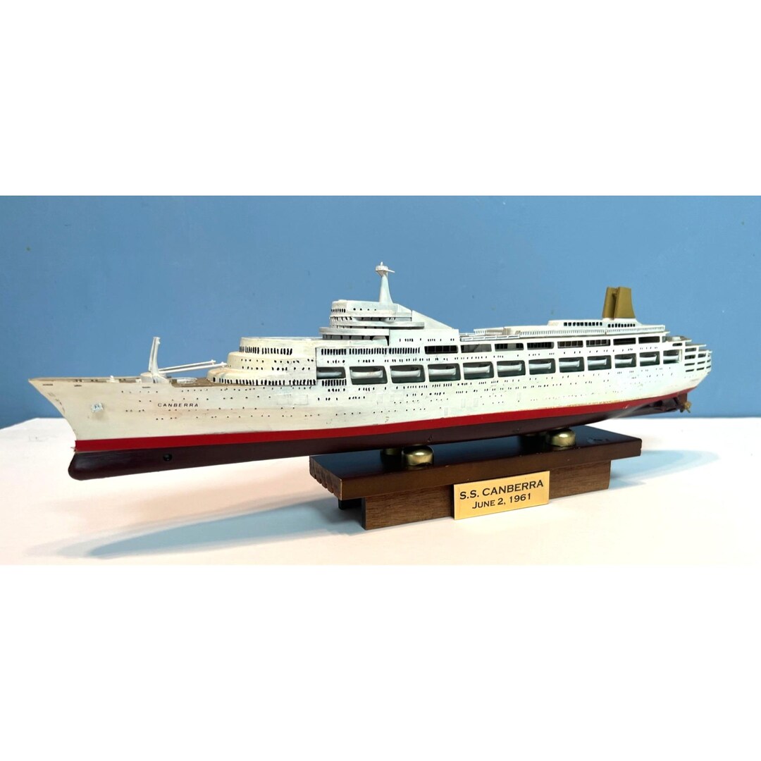 Ocean Liner Model S.S. Canberra Cruise Ship Model Built up 16” Long ...