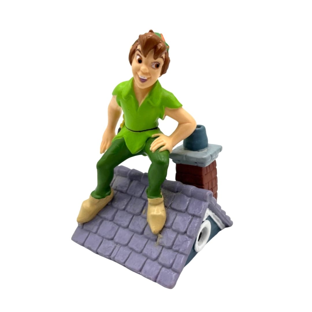 Vintage Classic Peter Pan Figurine Sitting on Roof by Disney - Etsy