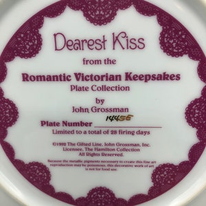 Dearest Kiss From Romantic Victorian Keepsakes Plate Collection 1992 by ...