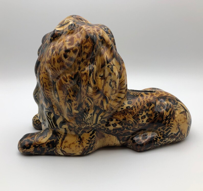 Unique and Beautiful Ceramic Lion Bank With Finish That Has Details of ...