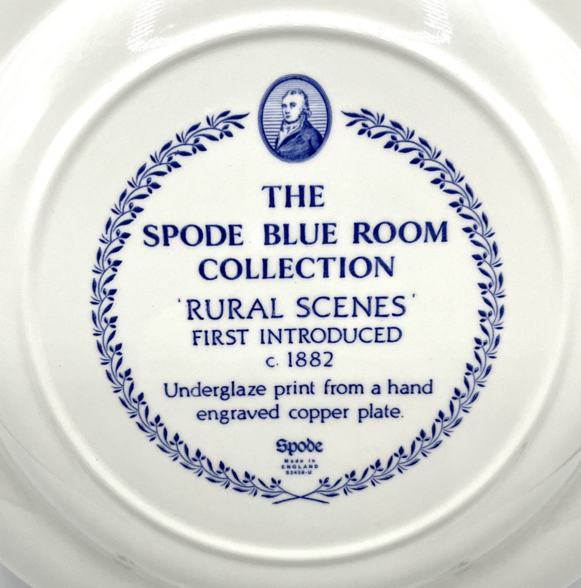 Spode Blue Room Collection "rural Scenes" 10.5" Plate Made in England ...