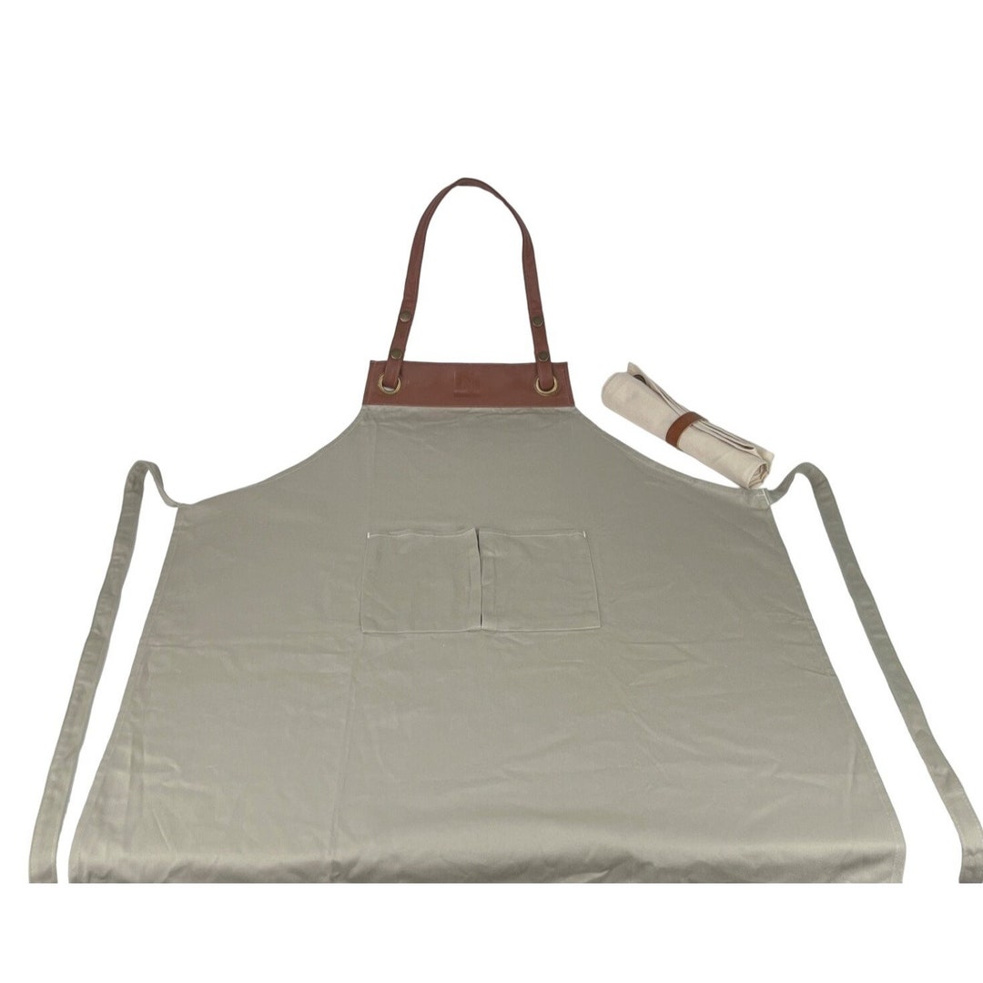 Nespresso Barista Apron & Towel Set With Faux Leather Brass Accents - Etsy