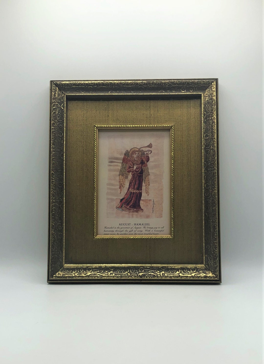 Archangel of August Hamaliel on Papyrus by Carol by Carol - Etsy