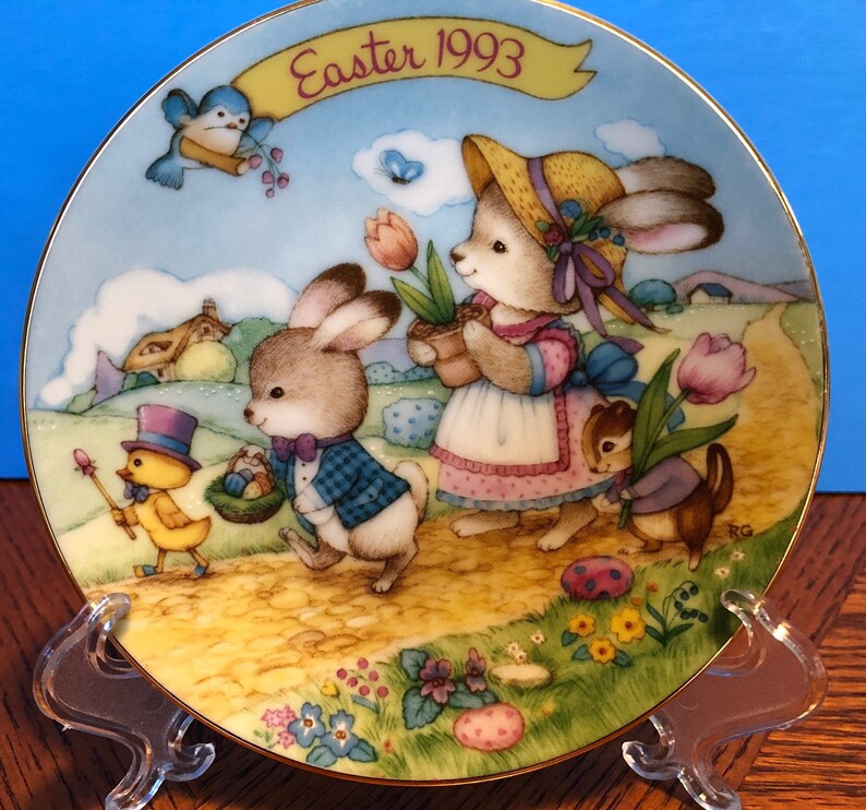 Avon 1993 "easter Parade" Collectible 5" Plate. Precious Animals on ...