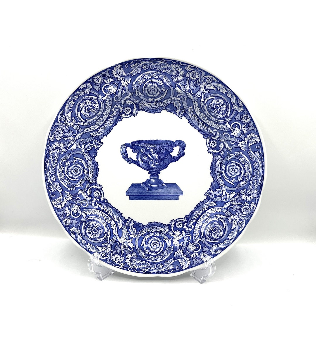 Spode Blue Room Collection "warwick Vase" 10.5" Plate First Introduced ...