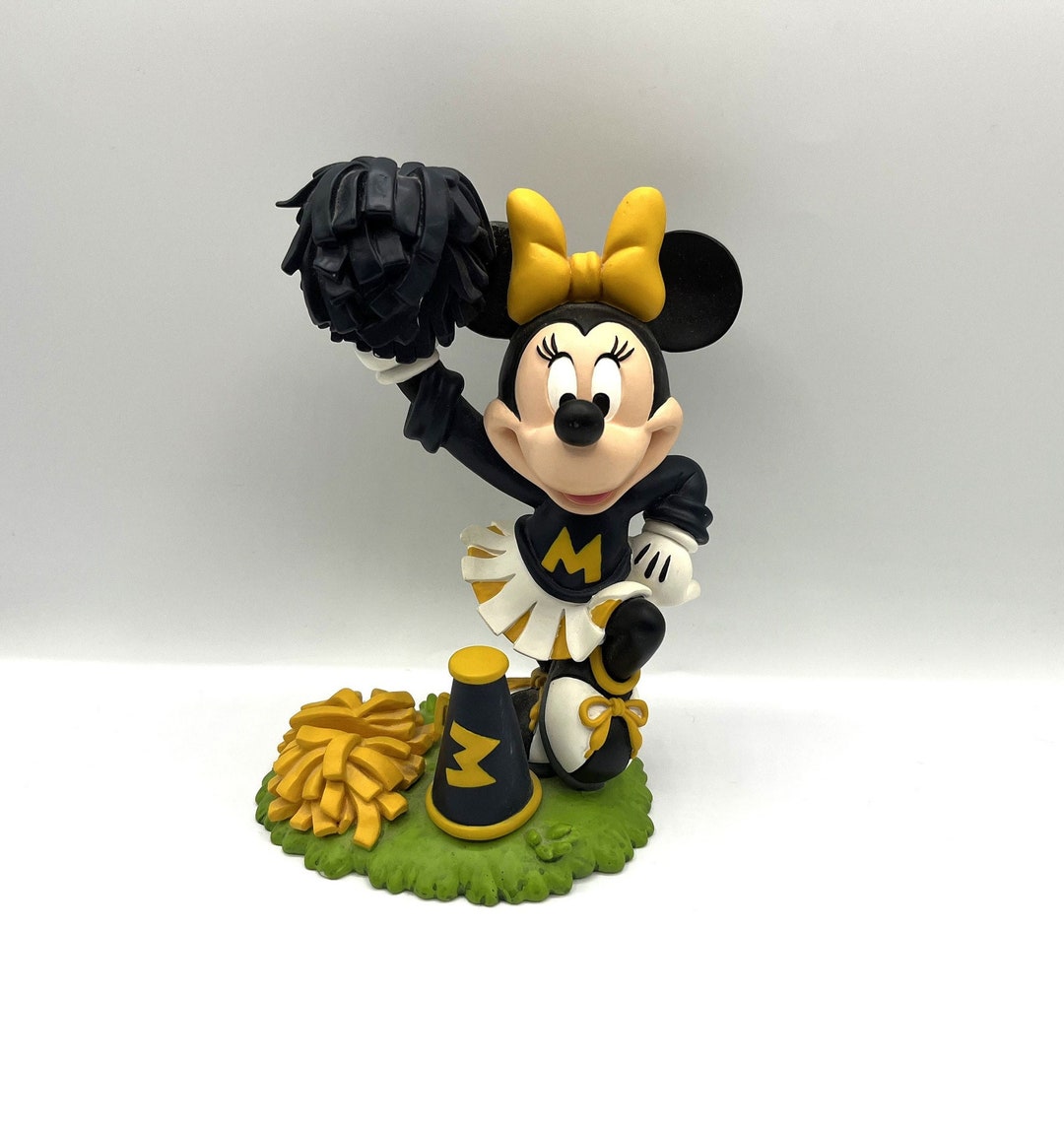 Disney Minnie Mouse Cheerleader Figure. Minnie in Black and Gold and ...