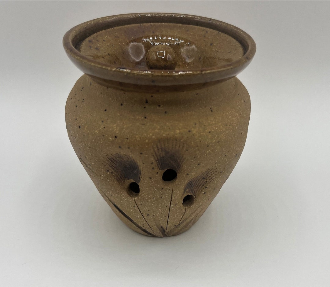 Hand Crafted Annapolis Pottery Potpourri Jar With Lid. Cut Design With ...