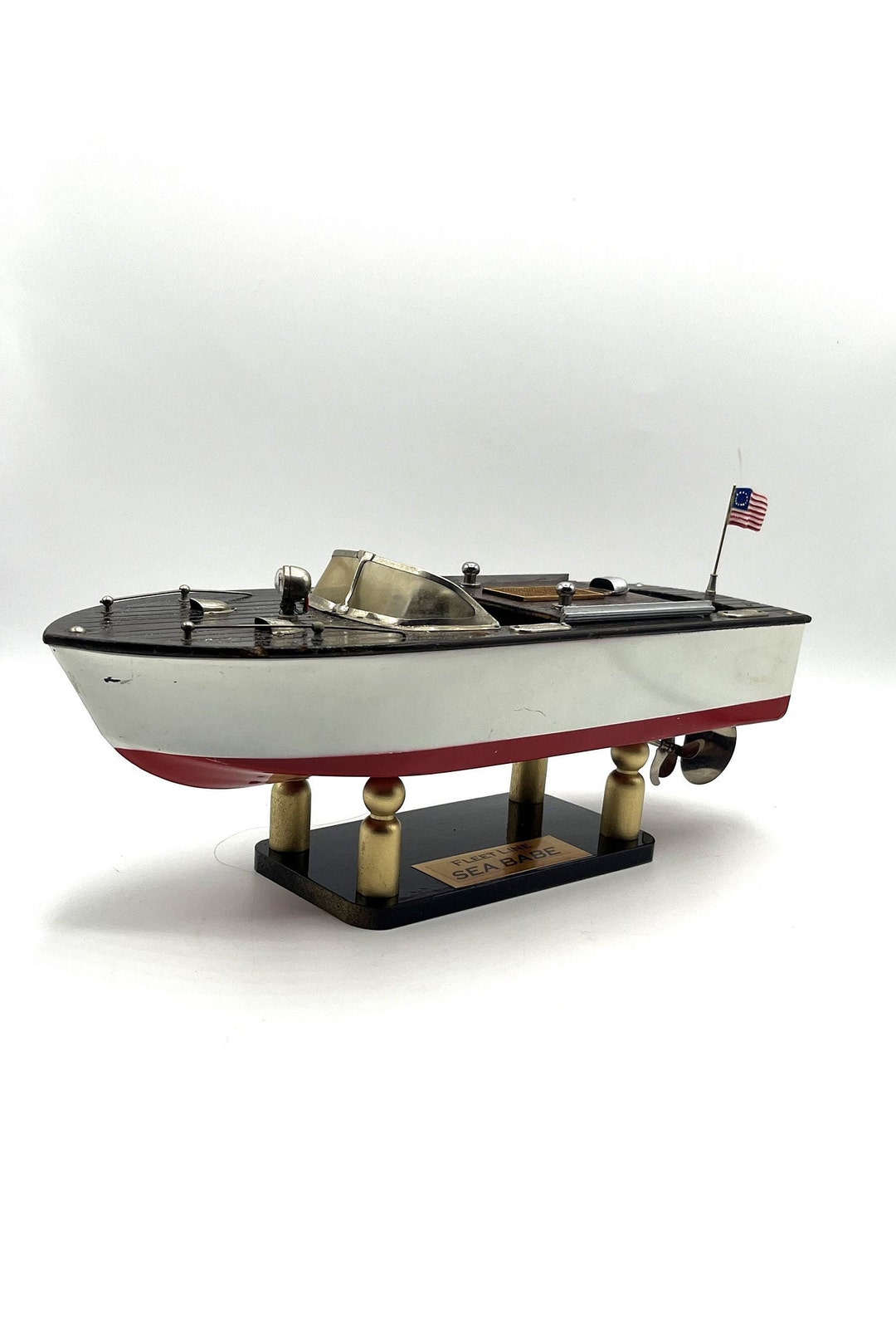 Model Boat Battery Powered Fleet Line Sea Babe Toy Speed Boat Motor ...