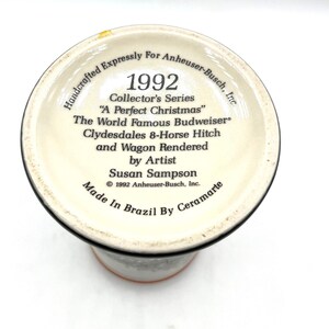 1992 Budweiser Collector's Stein A Perfect Christmas, Susan Sampson ...