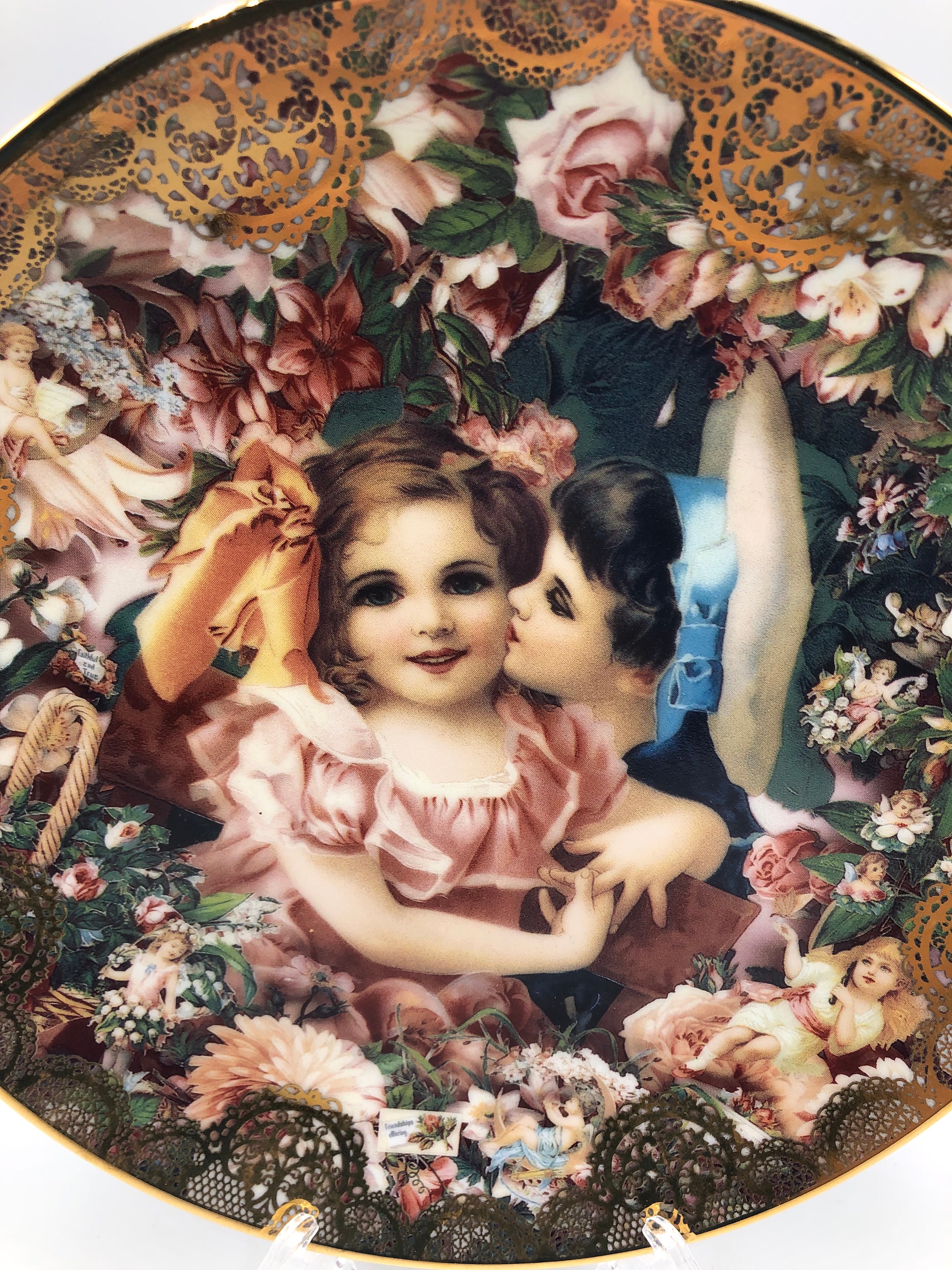 Dearest Kiss From Romantic Victorian Keepsakes Plate Collection 1992 by ...