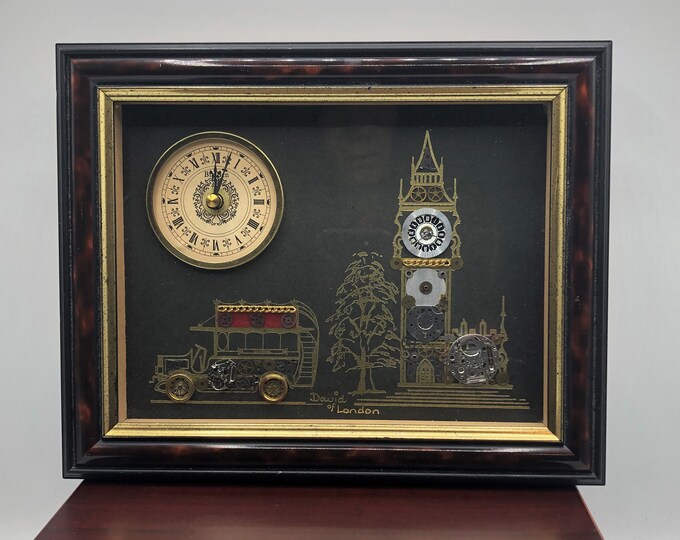 1983 David of London Original Horological Montage Clock in Shadowbox ...