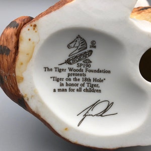 Tiger Woods Porcelain Sculpture by Boehm Fine Art & Tiger Woods' Plate ...