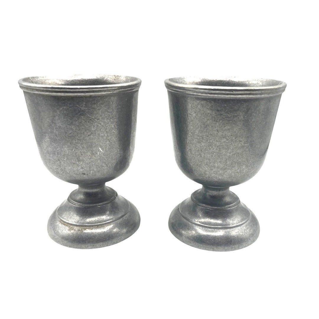 Vintage Pewter Goblets Set of 2 Capacity 8 Oz. - Etsy