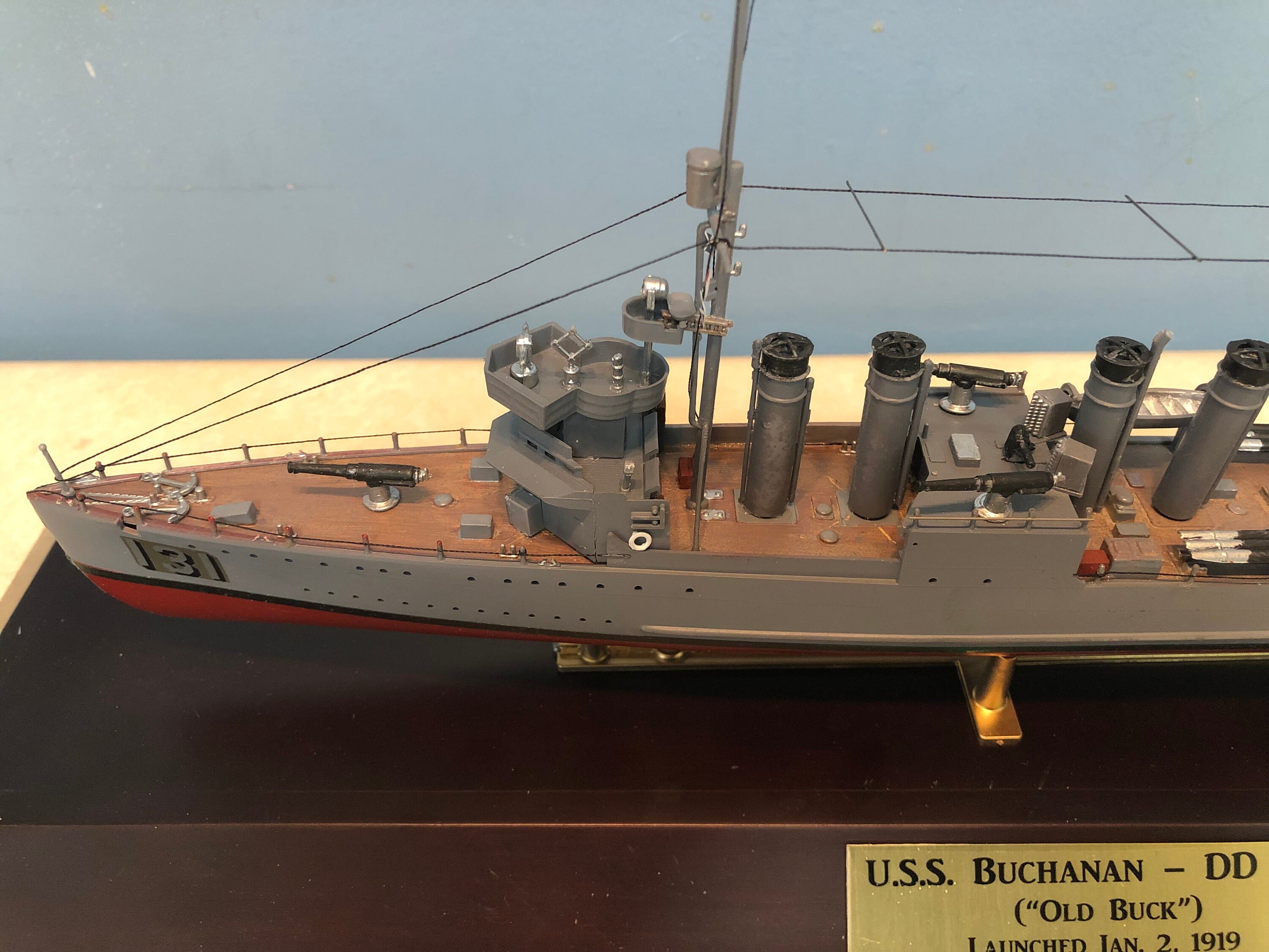 Model Ship U.S.S Buchanan DD131 Rare Built up Model 1:240 | Etsy