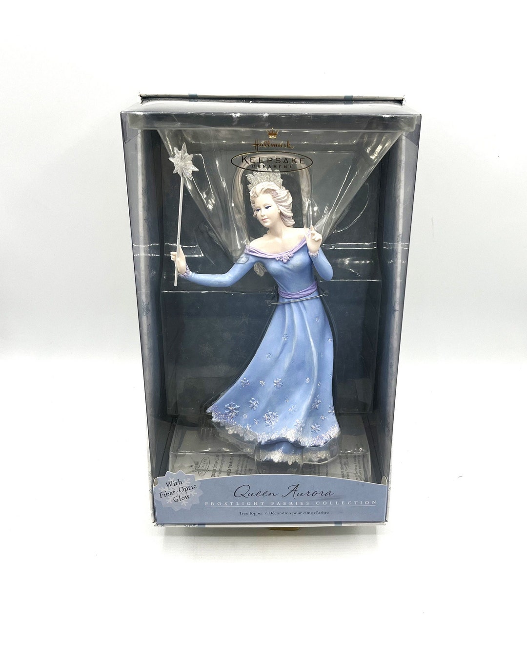 Hallmark Keepsake Queen Aurora Fiber Optic Tree Topper Frostlight ...