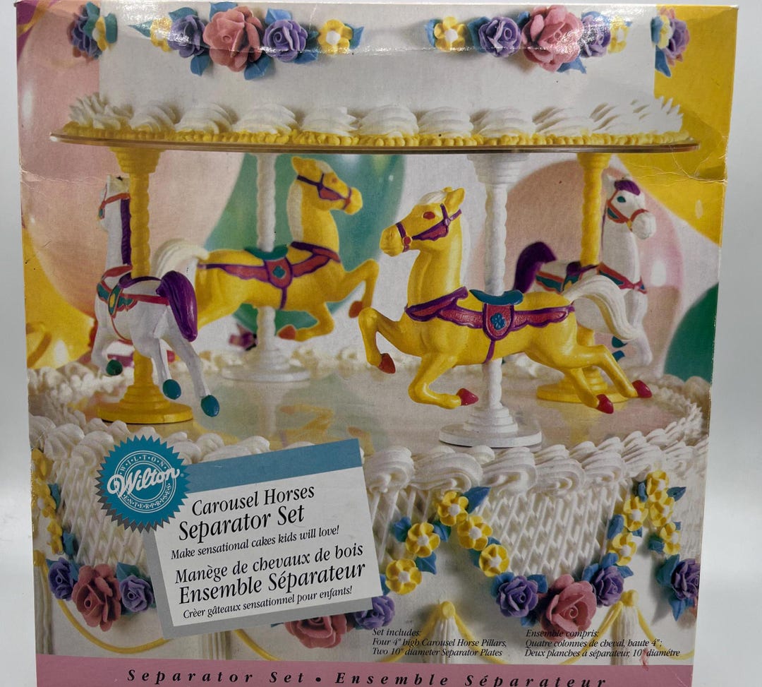 Wilton Carousel Horses Separator Set for Decorating Tiered Cakes ...