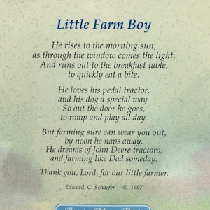 John Deere Pedal Tractor, American Memory Print "little Farm Boy" by ...