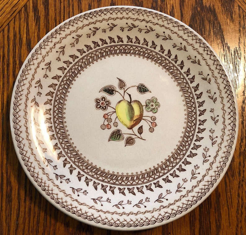 Staffordshire Old Granite Fruit Sampler Plate by Johnson | Etsy