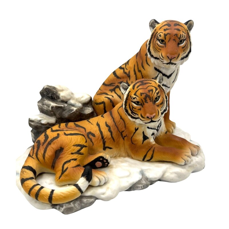 Porcelain Tiger Figurine - Etsy