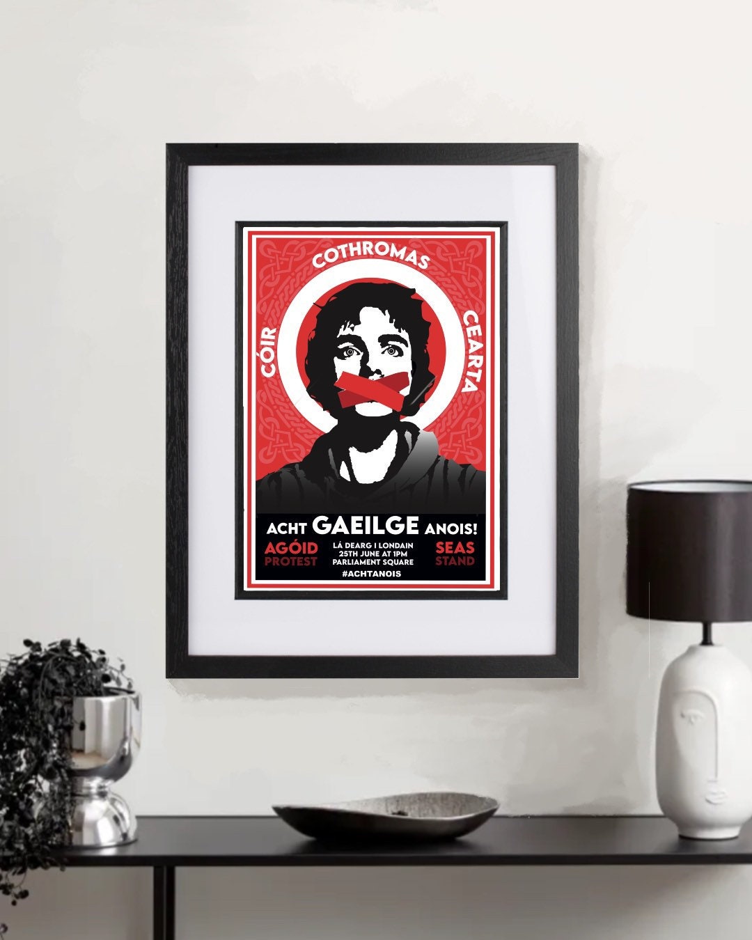 Irish Language Rights Protest Poster - Etsy