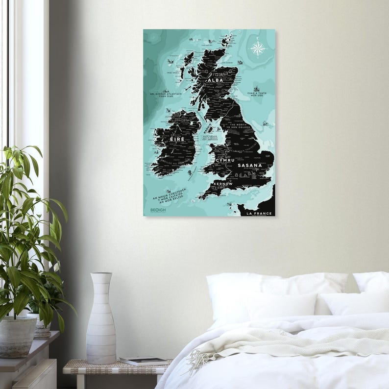 Map of the Isles - Native Languages - Etsy