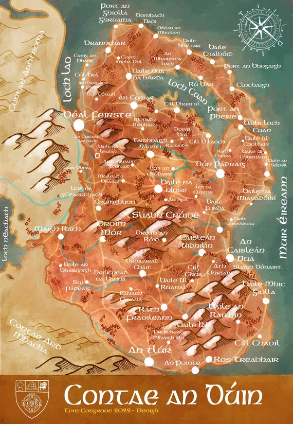 A3 Map of County Down | Etsy