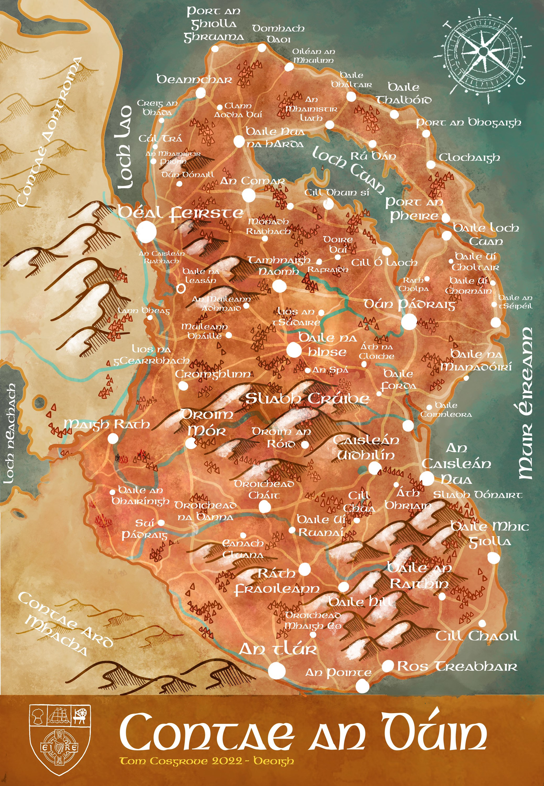 A3 Map of County Down - Etsy