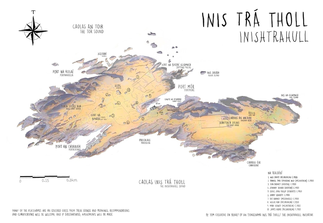 A3 Inishtrahull Map - Etsy