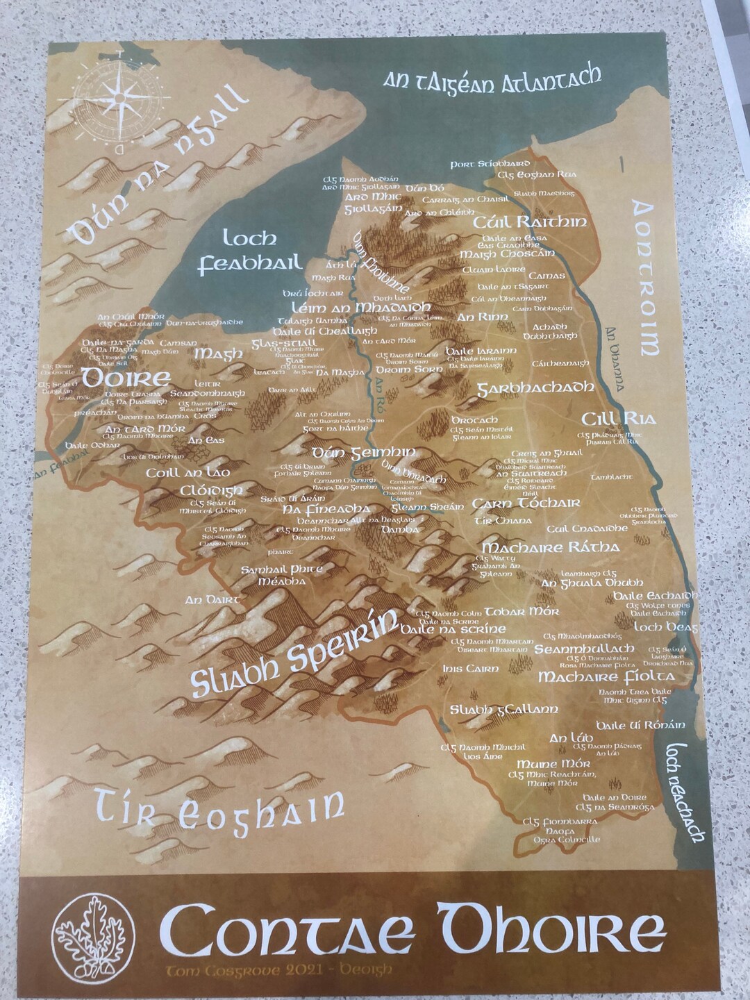 A3 - Map of County Derry - Etsy