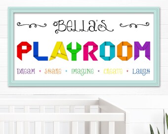 Playroom Kids Sign - Etsy