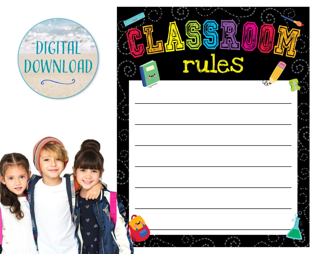 Classroom Rules Back to School Poster Digital Download - Etsy