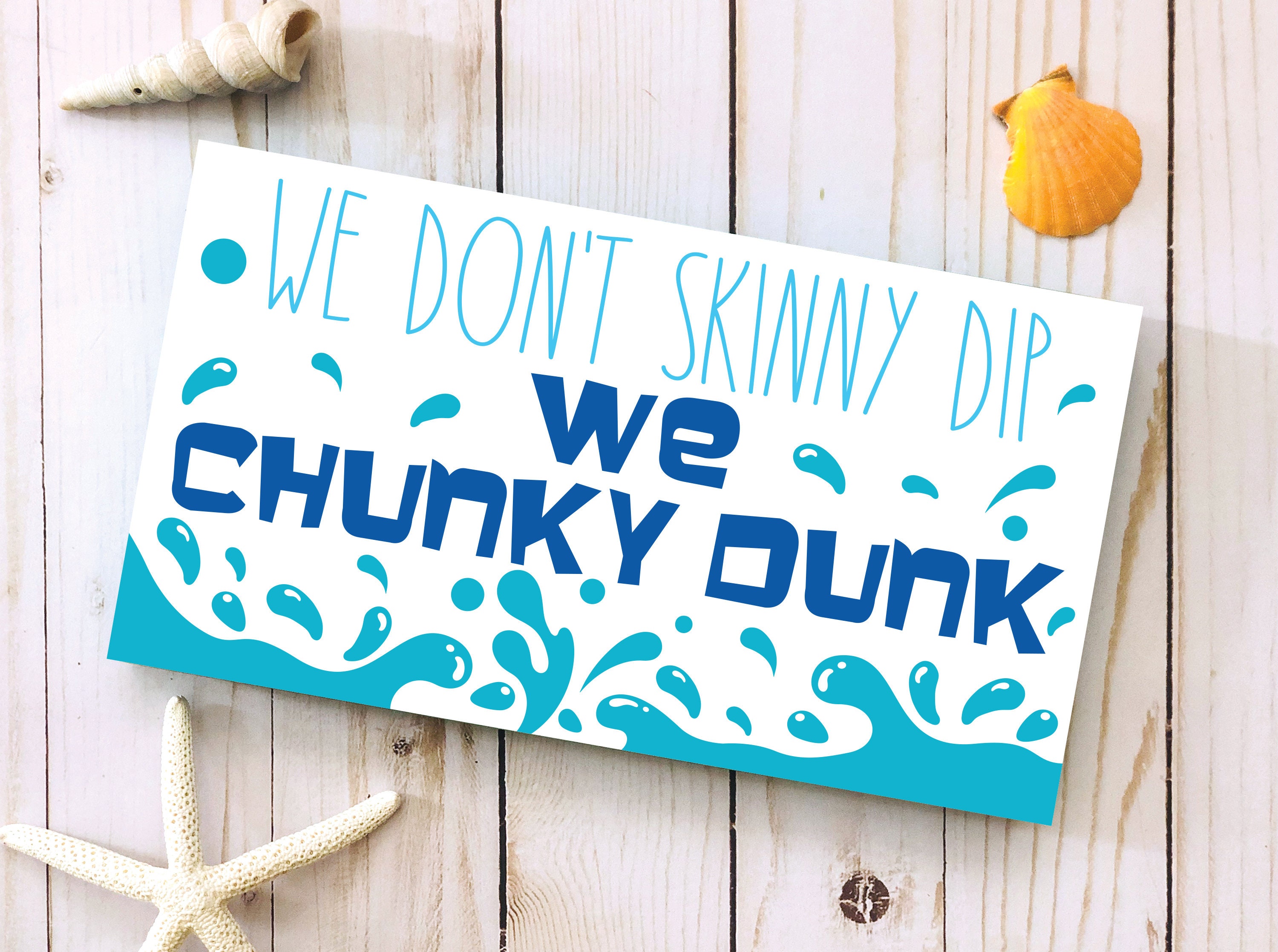 Chunky Dunk Pool Sign: Hand Painted Wood Summer Decor - Etsy