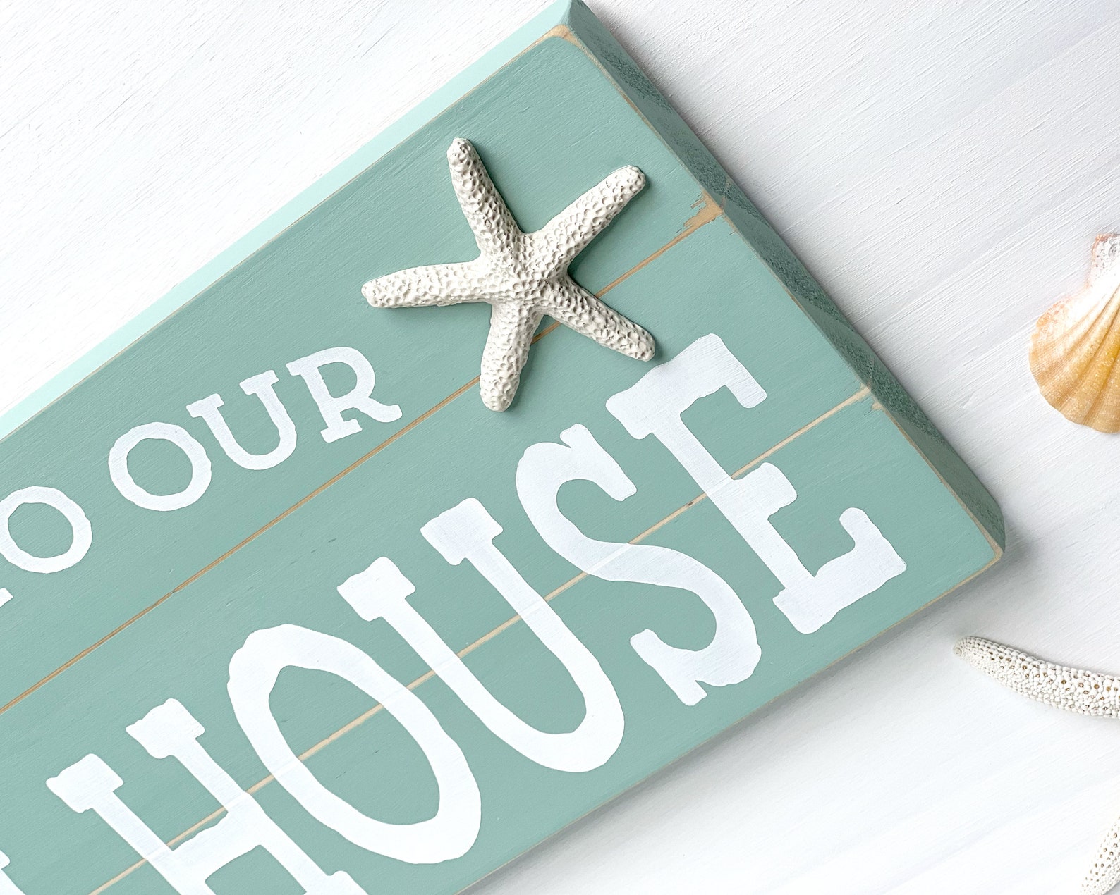 Welcome to Our Beach House Sign: Coastal Starfish Decor - Etsy