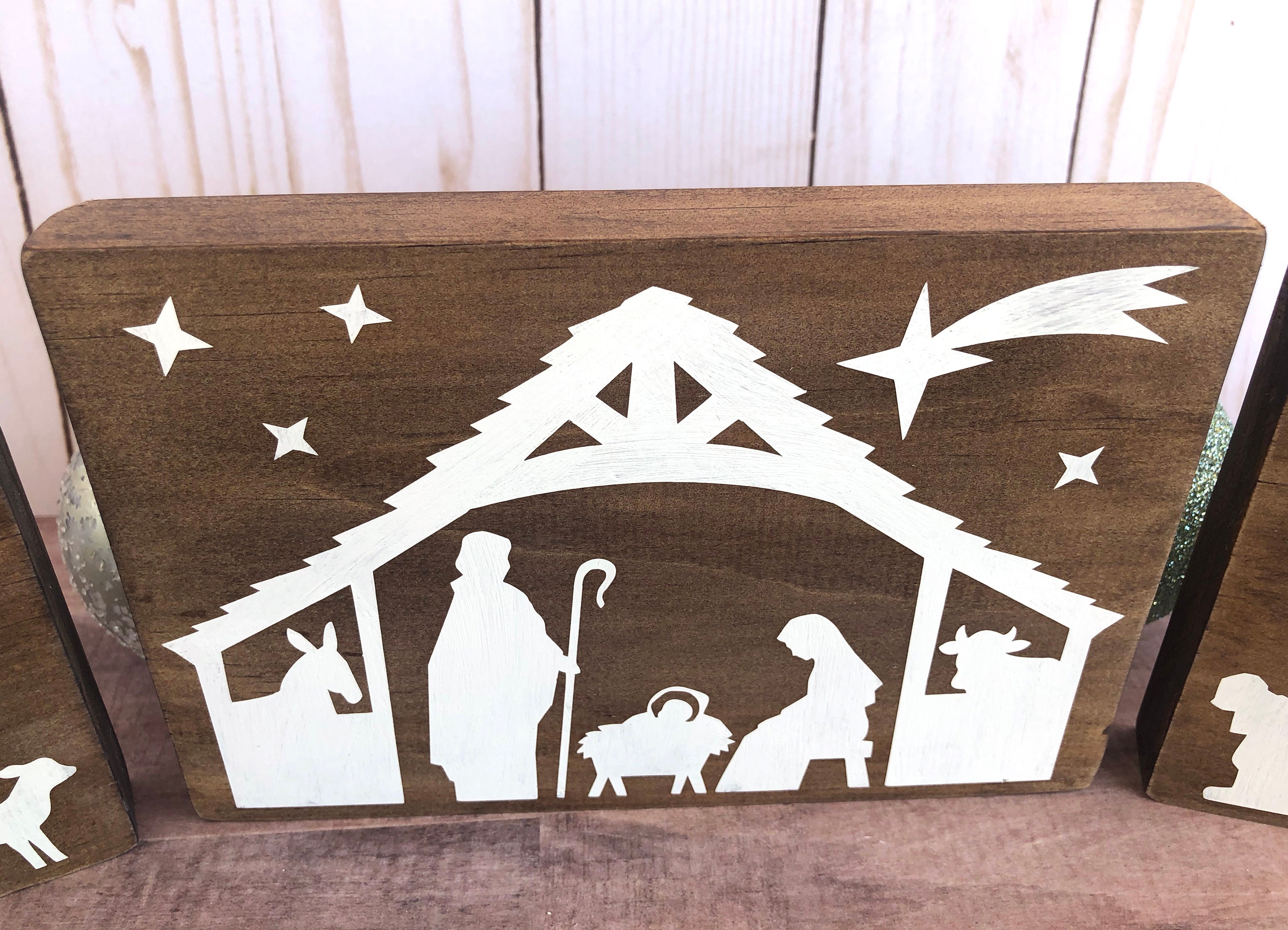 Christmas Nativity Signs Christmas Manger Silhouettes Holiday | Etsy
