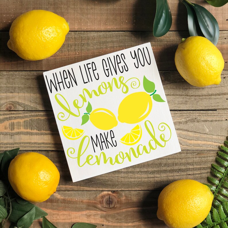 When Life gives you Lemons make Lemonade Mini Wood Signs | Etsy