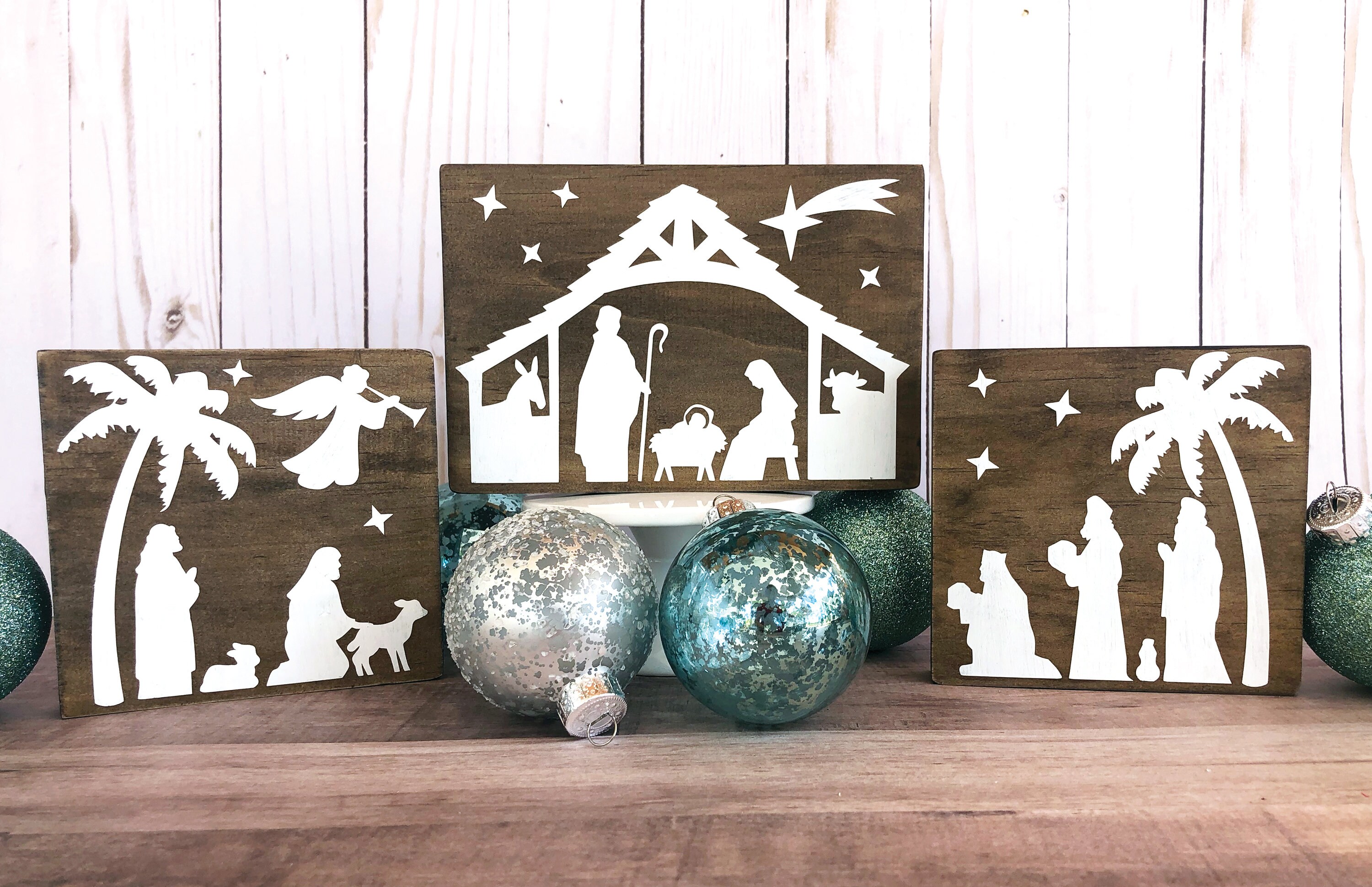 Christmas Nativity Signs Christmas Manger Silhouettes Holiday - Etsy
