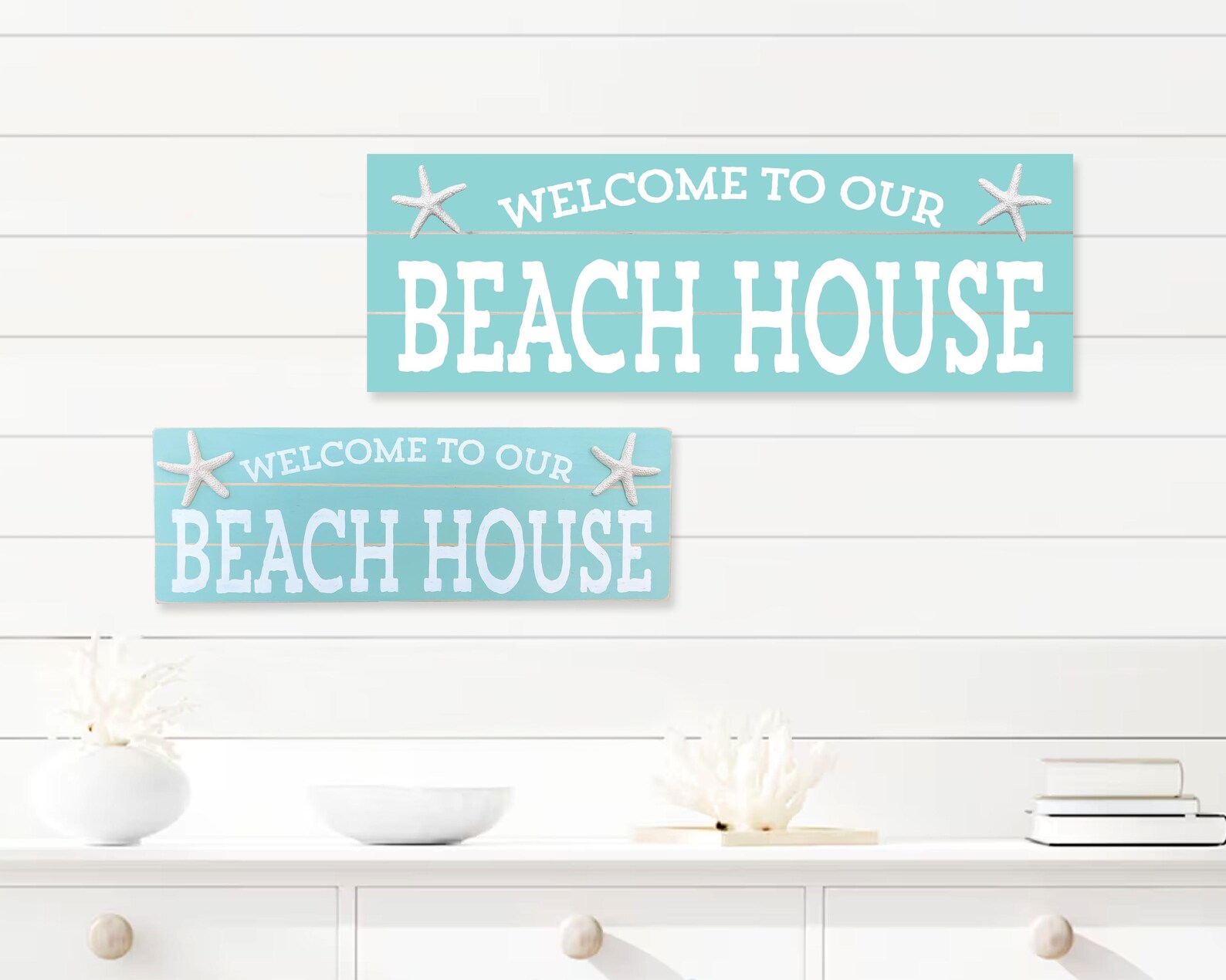Welcome to Our Beach House Sign: Coastal Starfish Decor - Etsy