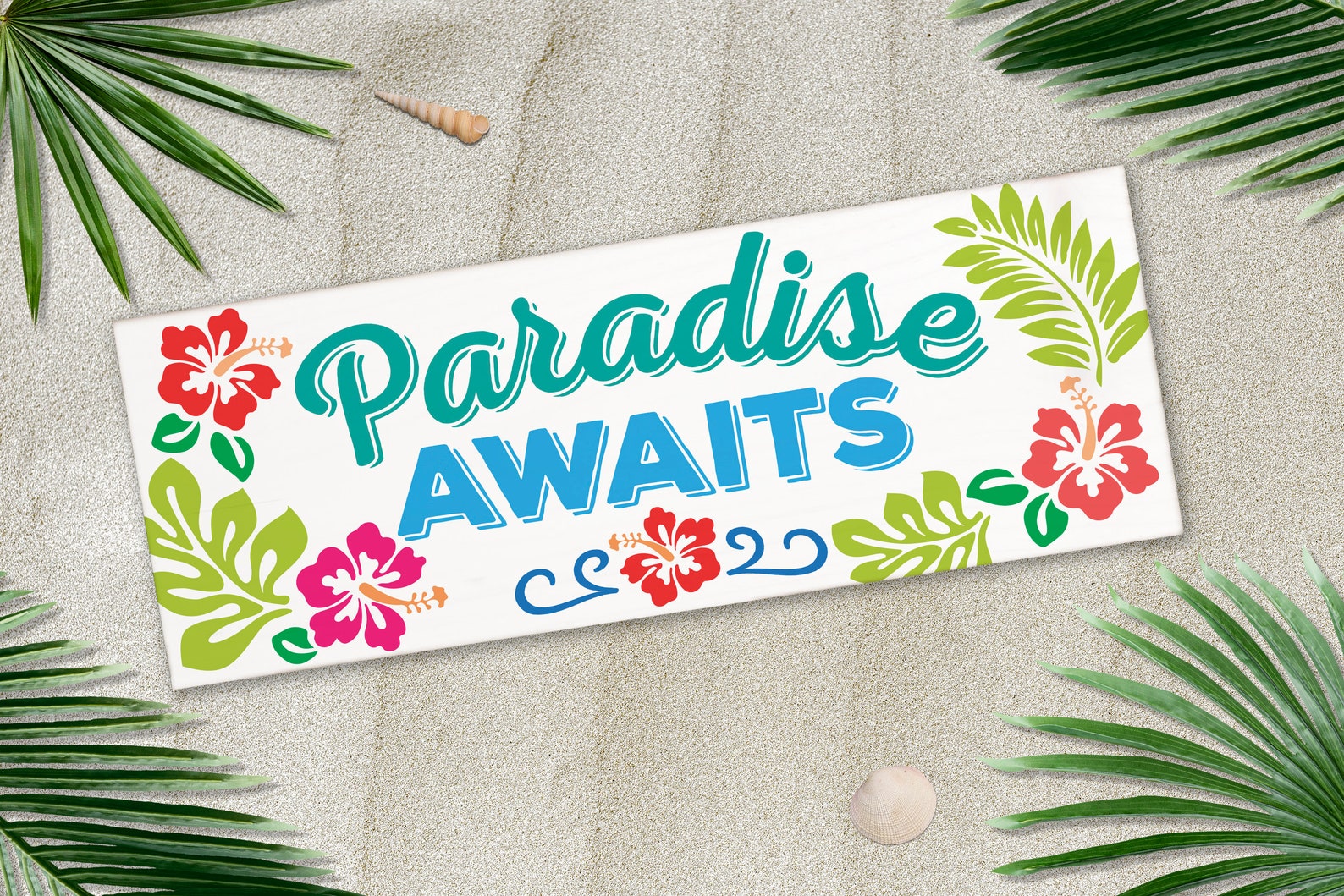 Paradise Awaits Sign Tropical Sign Summer Sign Outdoor Patio - Etsy
