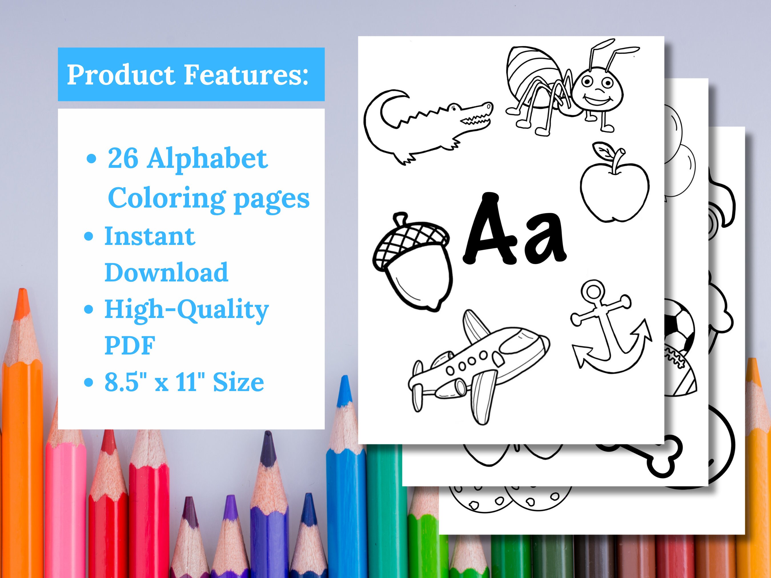 Alphabet Coloring Pages, Homeschool Worksheets, ABC Coloring for ...