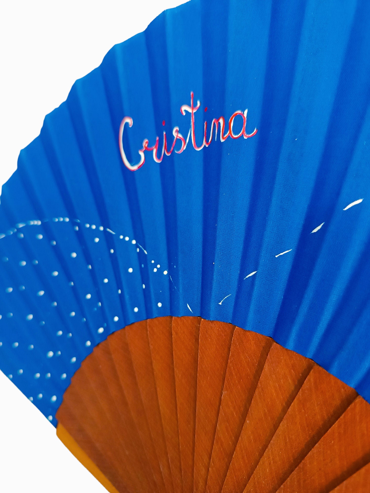 Hand Fan With Silver Flowers - Personalization Option, Hot Summer ...