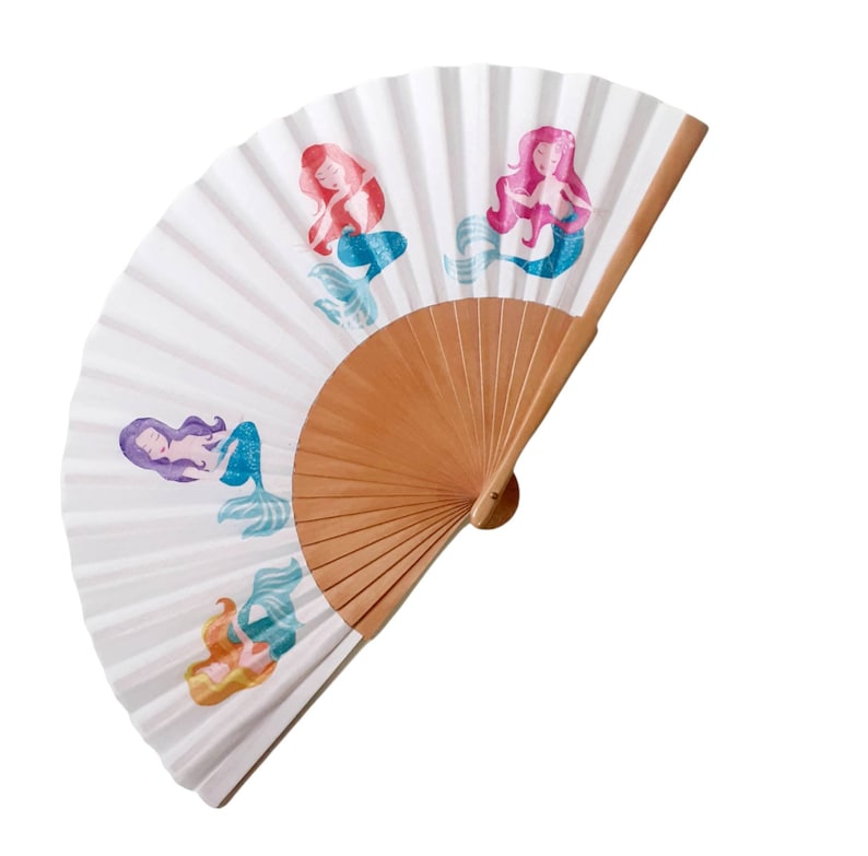 Mermaid Kids Hand Fan, Personalizad Option, Personalizad Gift for Girl ...