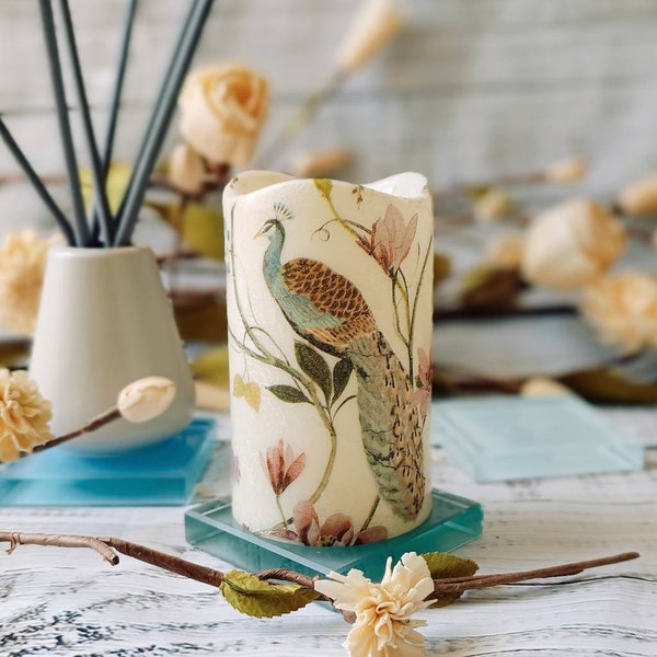 Peacock Candles - Etsy