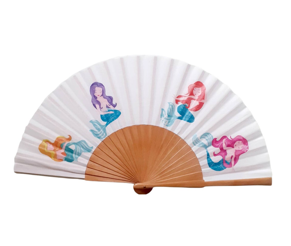 Mermaid Kids Hand Fan, Personalizad Option, Personalizad Gift for Girl ...