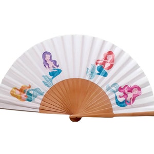 Mermaid Kids Hand Fan, Personalizad Option, Personalizad Gift for Girl ...