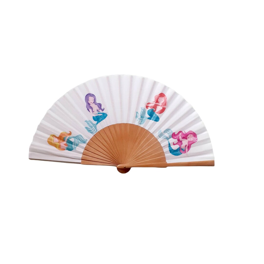 Mermaid Kids Hand Fan, Personalizad Option, Personalizad Gift for Girl ...