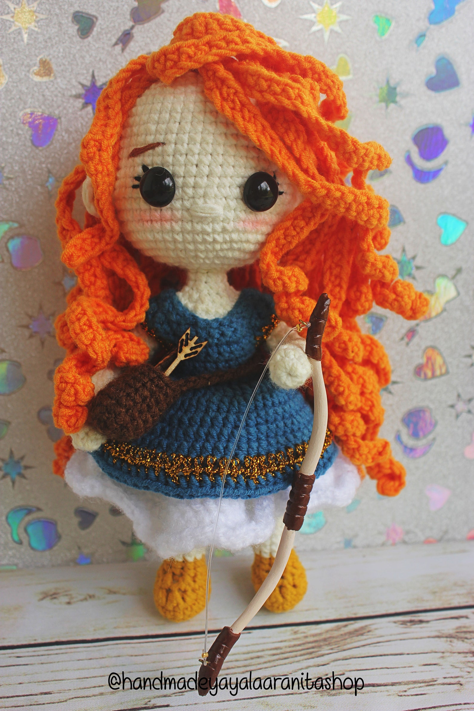 Amigurumi Doll Merida Disney Red Hair Brave Crochet Toy | Etsy