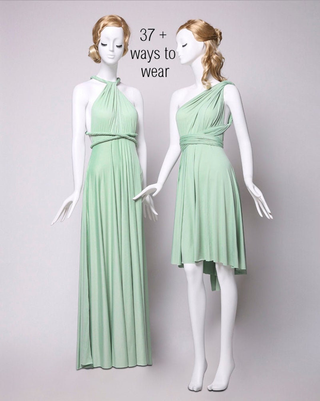 Sage Green Infinity Dress for Bridesmaid,convertible Dress,infinity ...