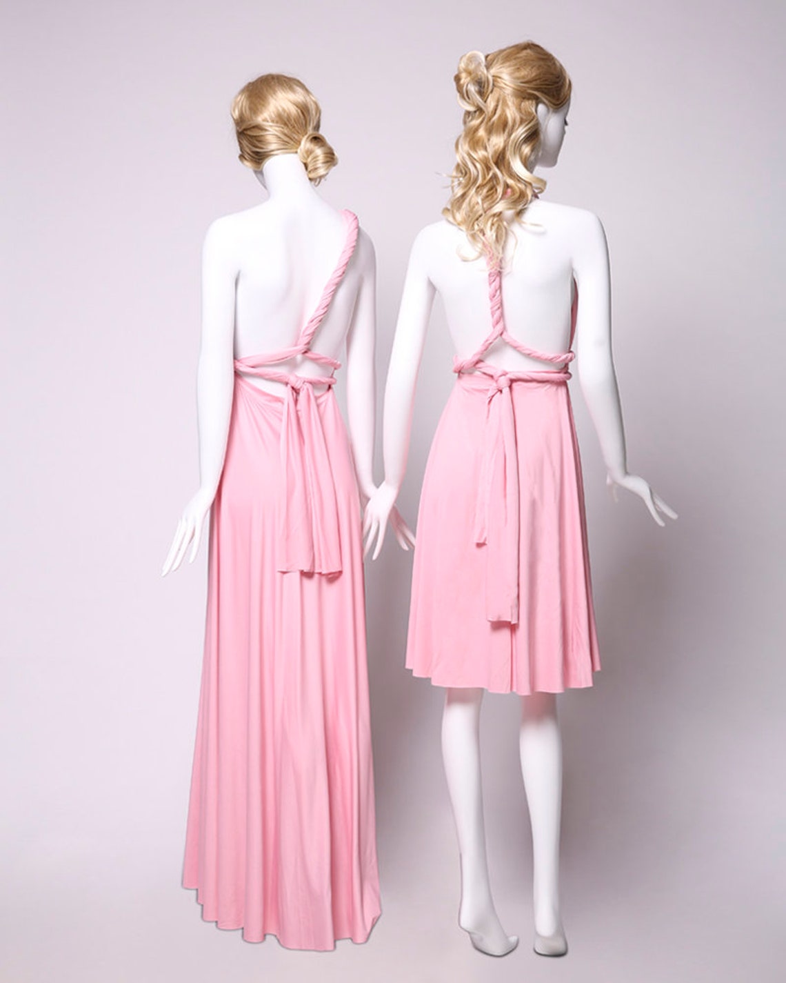 Blush Pink Infinity Dress,bridesmaid Dress for Wedding,convertible ...