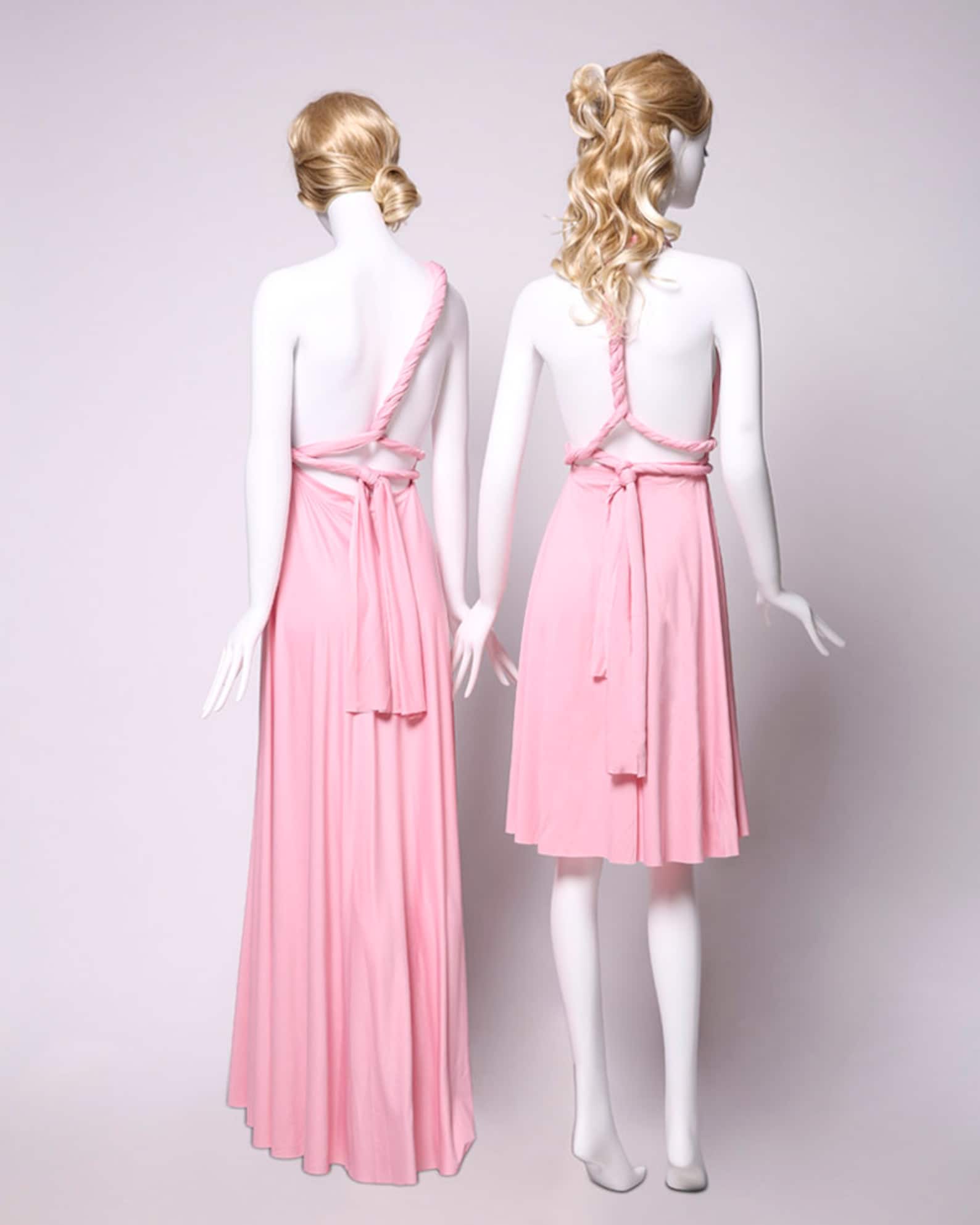 Blush Pink Infinity Dress,bridesmaid Dress for Wedding,convertible ...