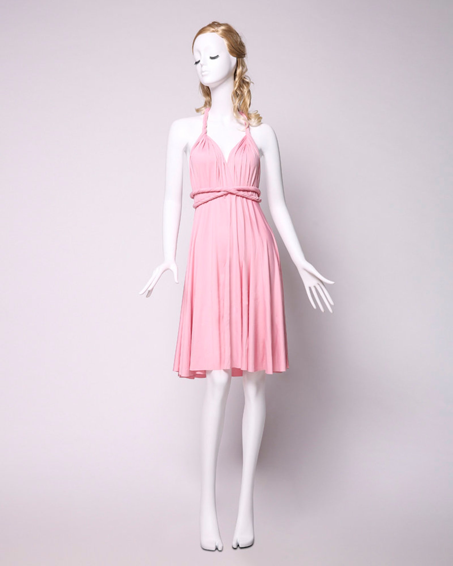 Blush Pink Infinity Dress,bridesmaid Dress for Wedding,convertible ...